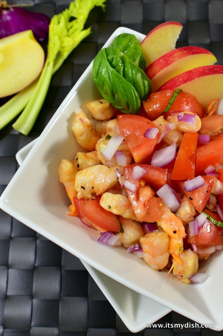 Tomato Salad with Shrimp - It's My Dish